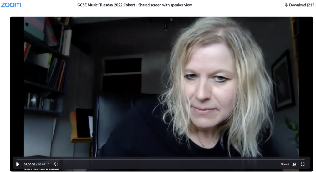 GCSE Music – Debra Adamson-Brattland